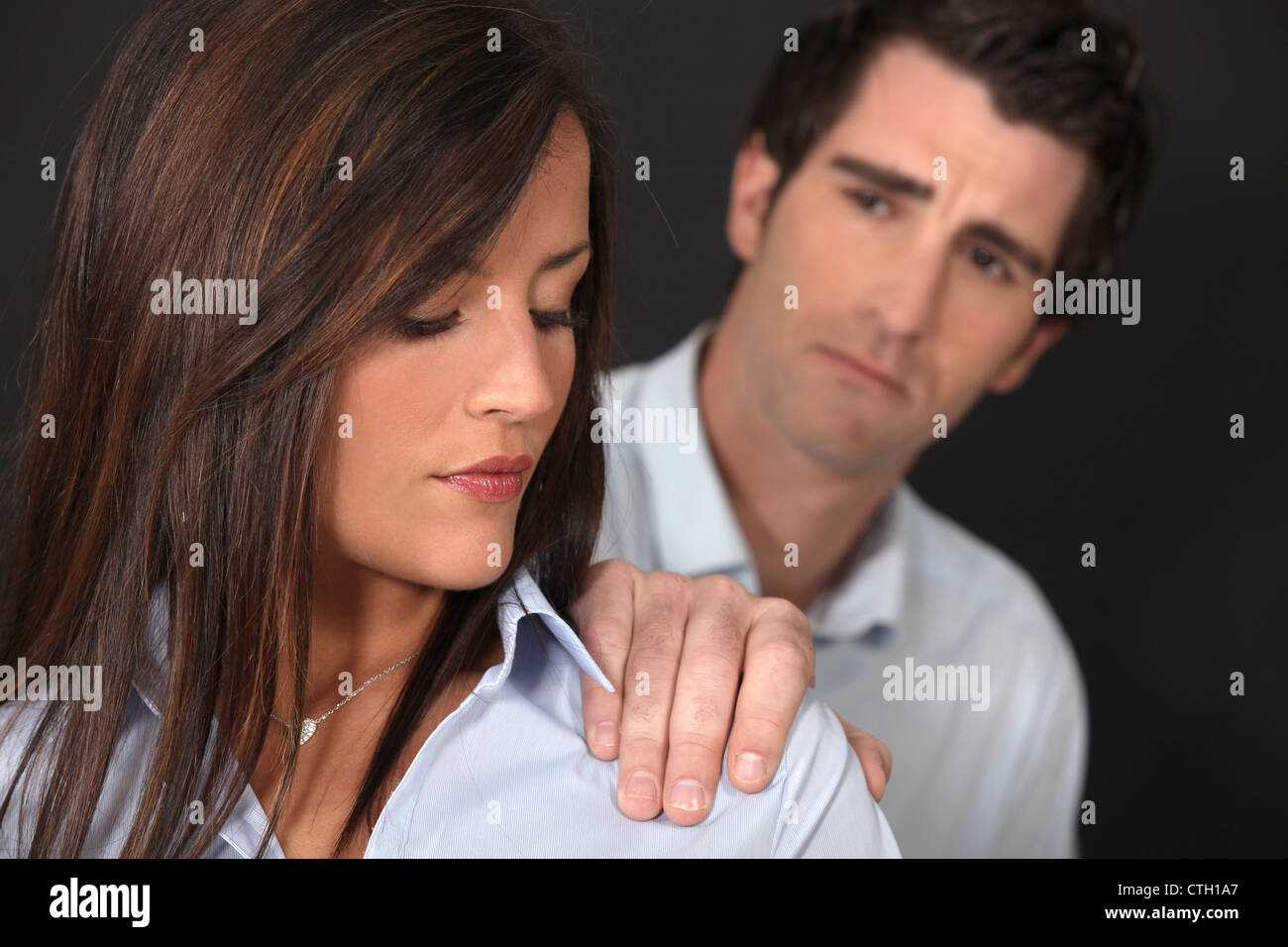 Couple having a disagreement Stock Photo - Alamy