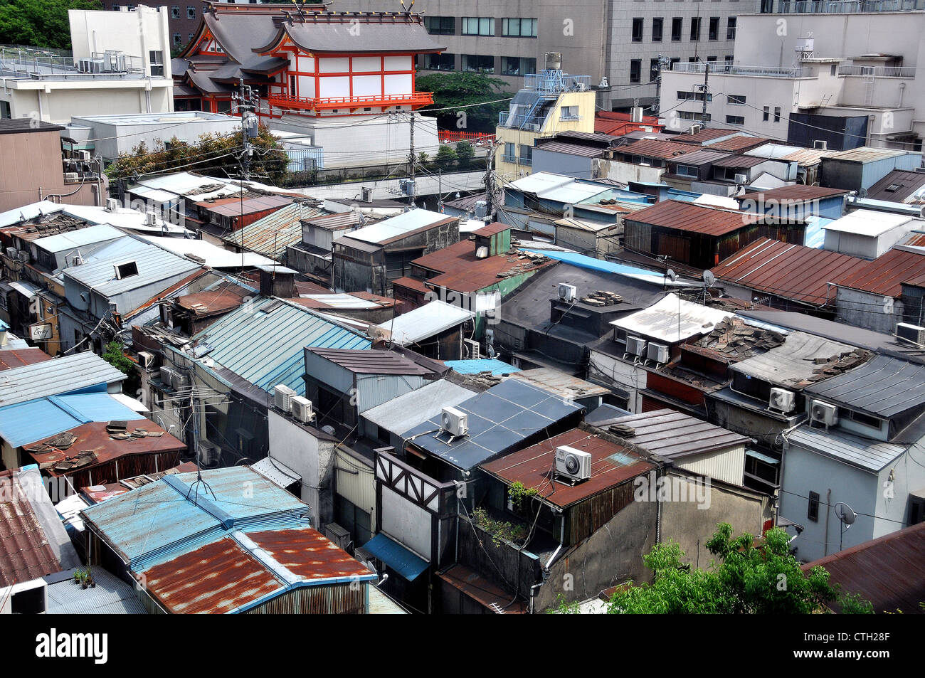 aerial view on Golden Gai pubs Shinjuku Tokyo Japan Asia Stock Photo ...
