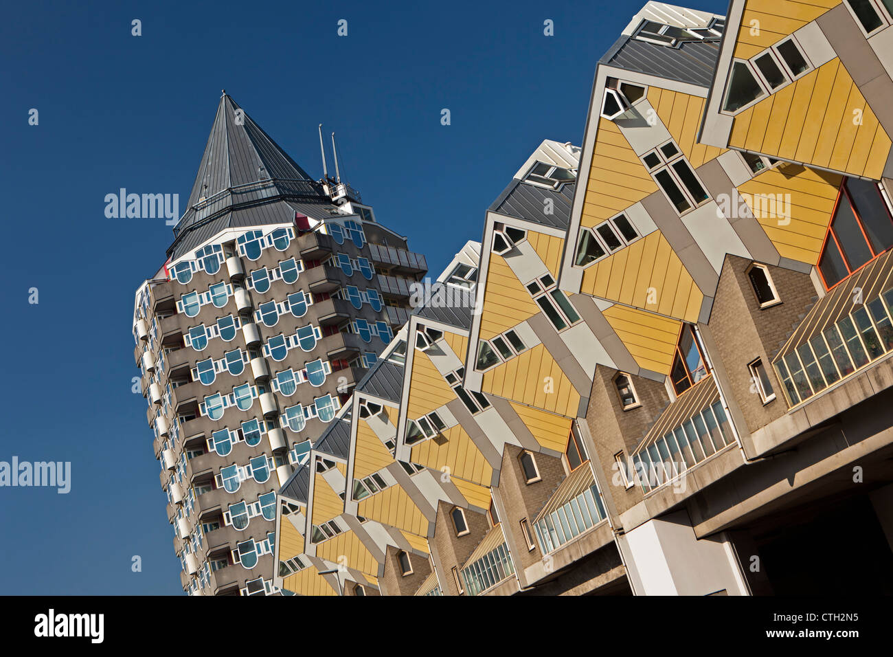 The Netherlands, Rotterdam, Cube houses, architect Jan Blom Stock Photo ...