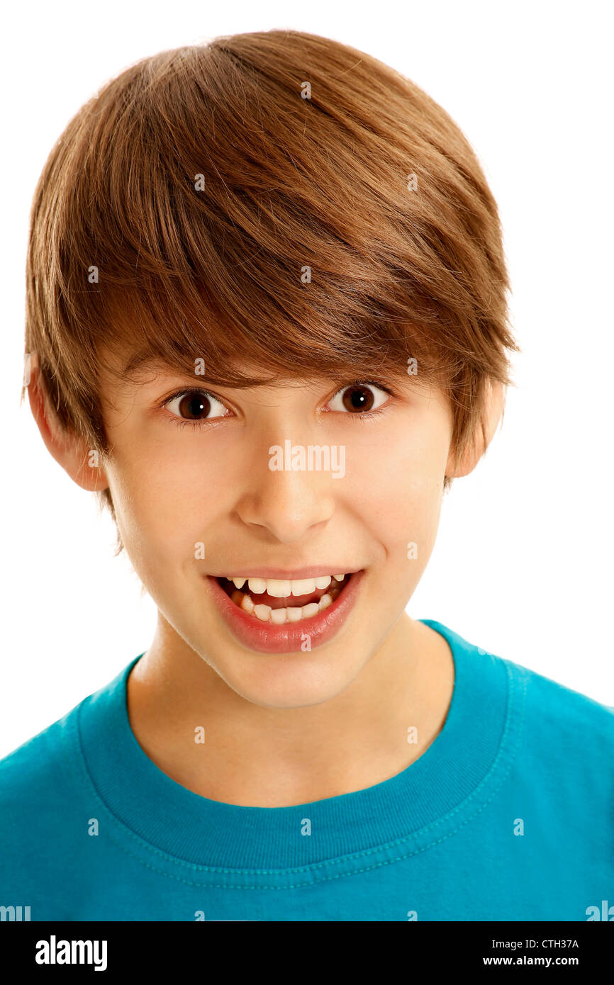 Portrait of young amazed boy Stock Photo - Alamy