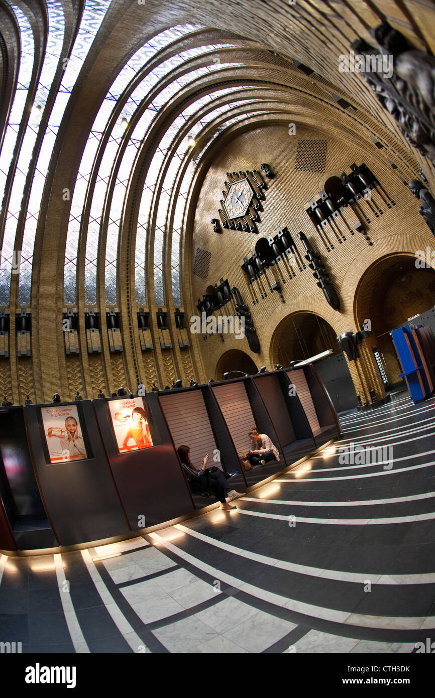 The Netherlands, Utrecht, Former post office called Neude. Fisheye lens ...