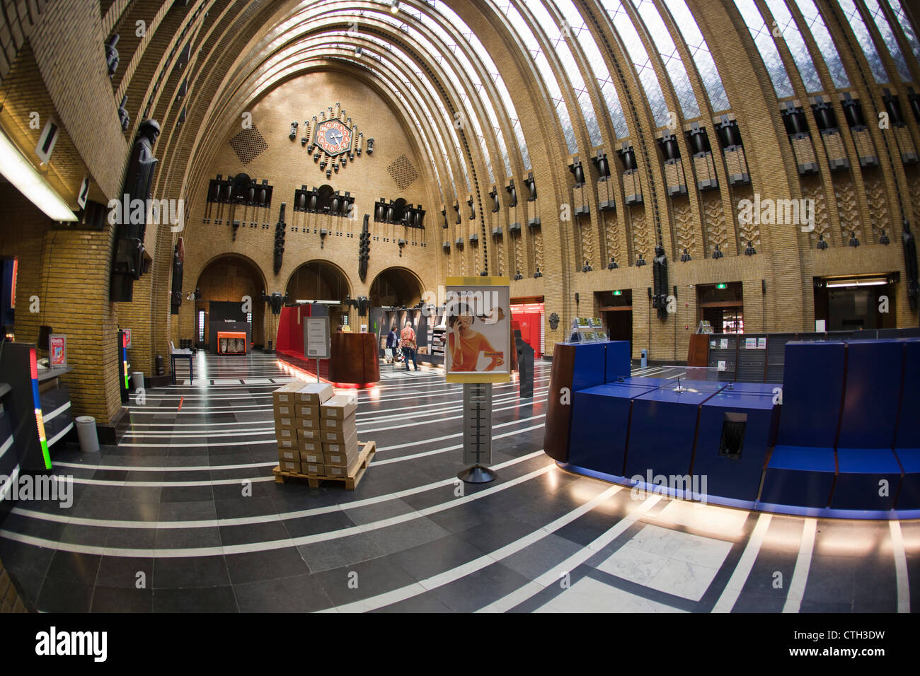 The Netherlands, Utrecht, Former post office called Neude. Fisheye lens ...