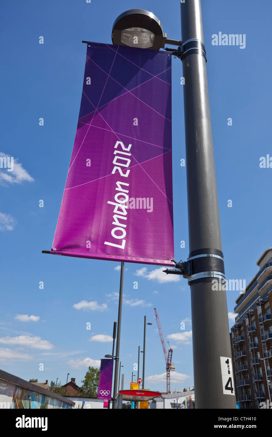 London 2012 Olympic Flags displayed in public places, London, England ...