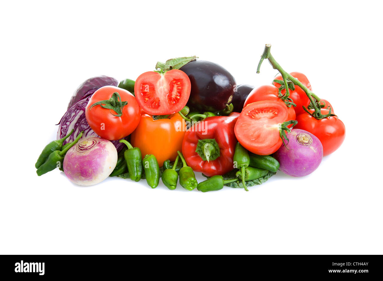 set of vegetables, isolated on white Stock Photo - Alamy