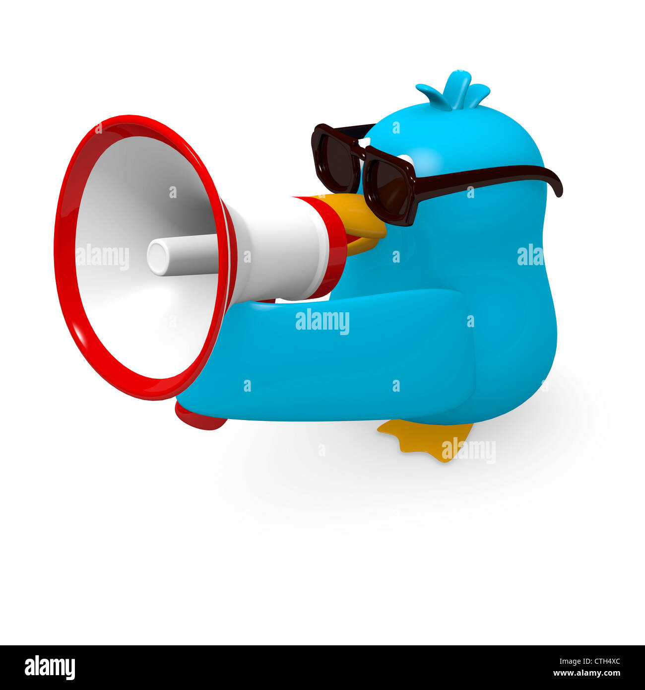 Blue bird megaphone hi-res stock photography and images - Alamy