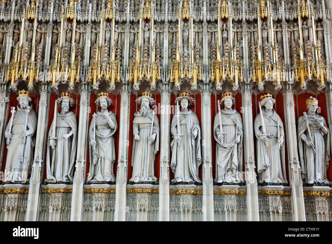 England, Yorkshire, York, York Minster, The Quire Screen depicting The ...
