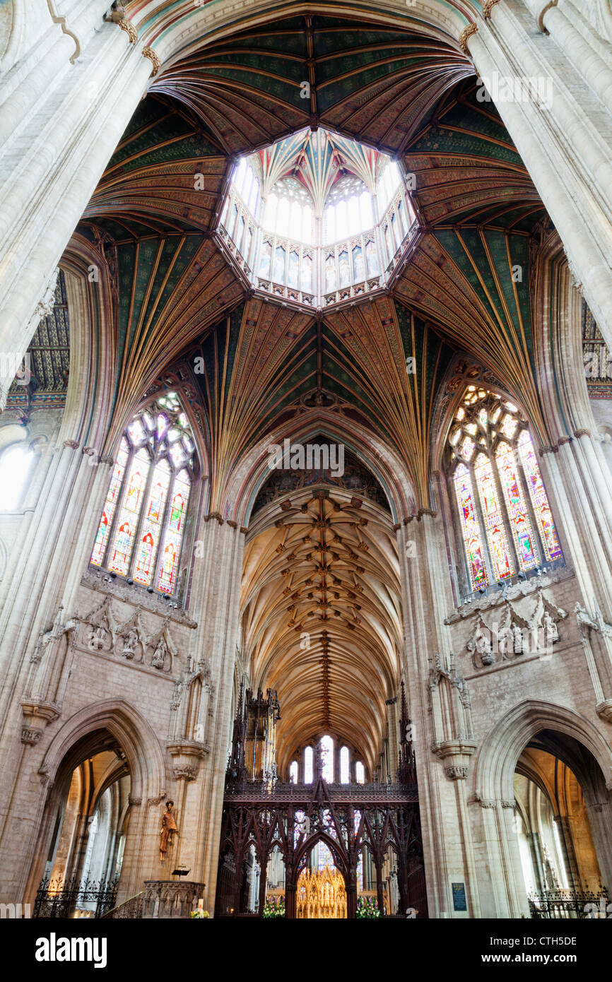 England, Cambridgeshire, Ely, Ely Cathedral, The Nave Ceiling depicting ...