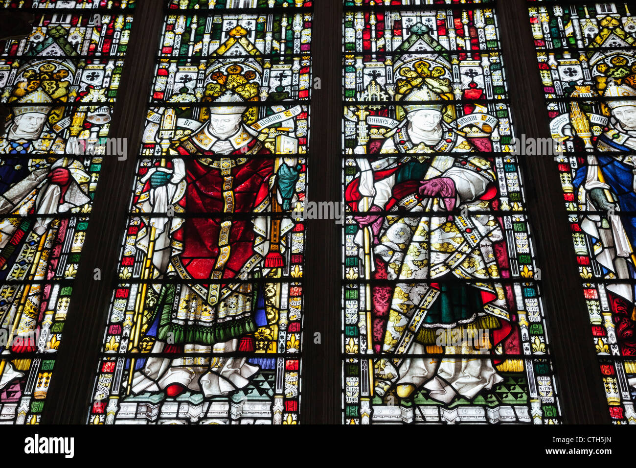 Ely Cathedral, Stained Glass Window in Bishop Alcock's Chantry Chapel ...