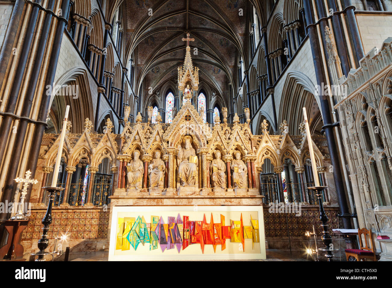 England, Worcestershire, Worcester, Worcester Cathedral, Quire Screen ...
