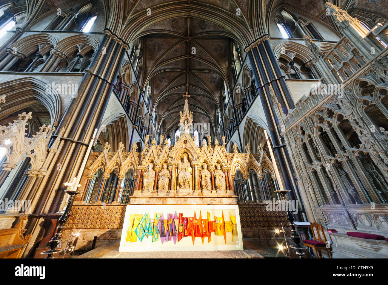 England, Worcestershire, Worcester, Worcester Cathedral, Quire Screen ...