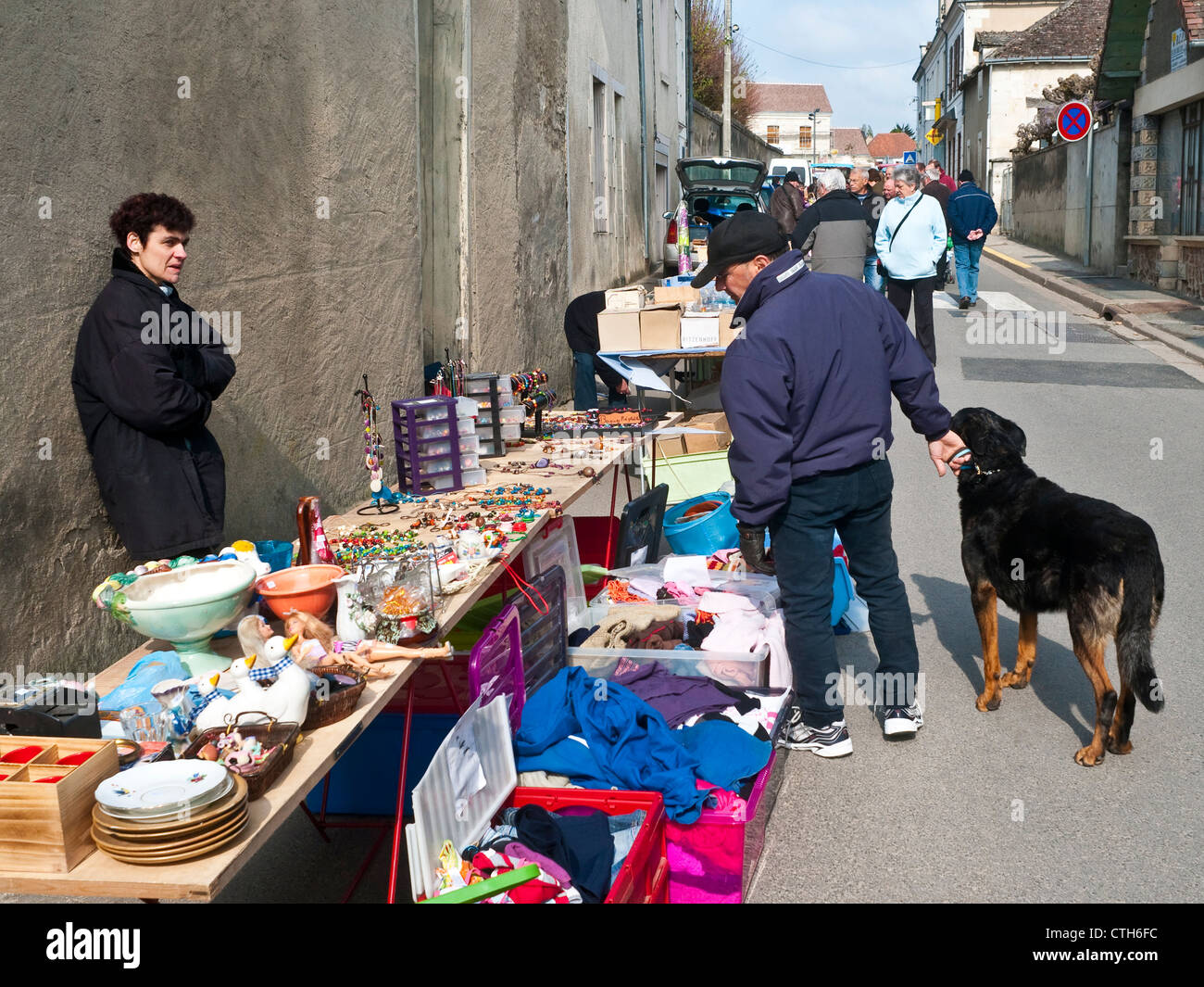 French brocante / street market - France Stock Photo - Alamy