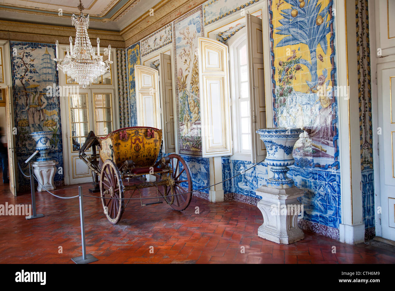Queluz National Palace Interior in Sintra - Portugal Stock Photo - Alamy