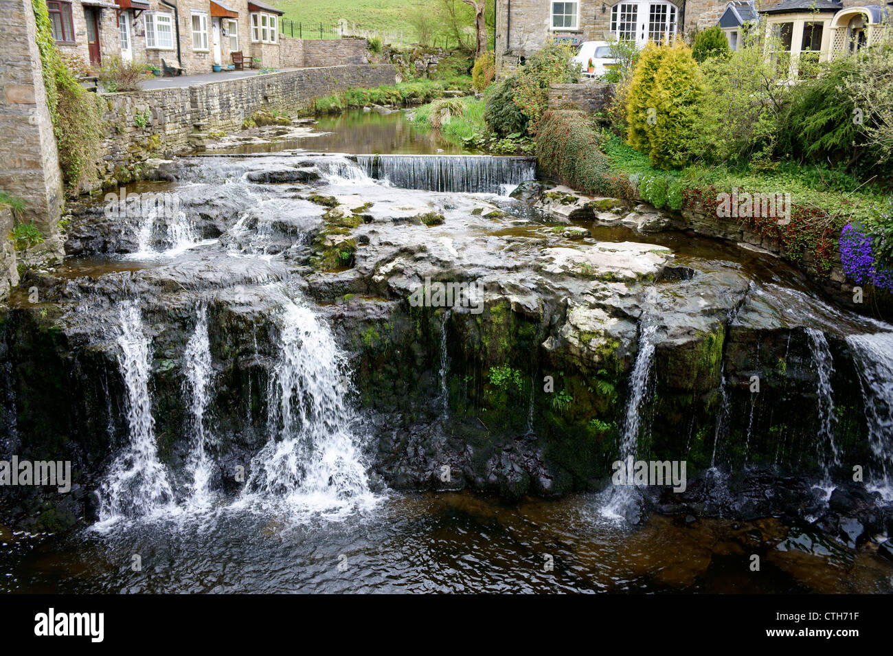Gayle Beck Waterfall in Hawes - Yorkshire Dales National Park Stock ...
