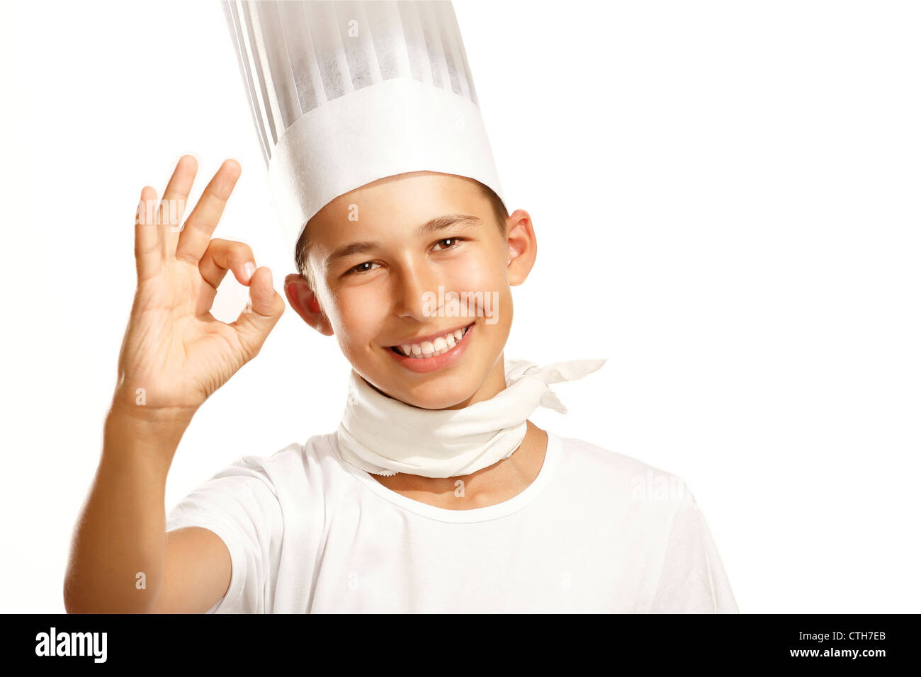 boy cook on white Stock Photo - Alamy