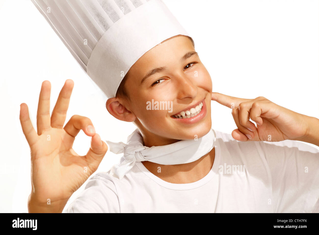 boy cook on white Stock Photo - Alamy