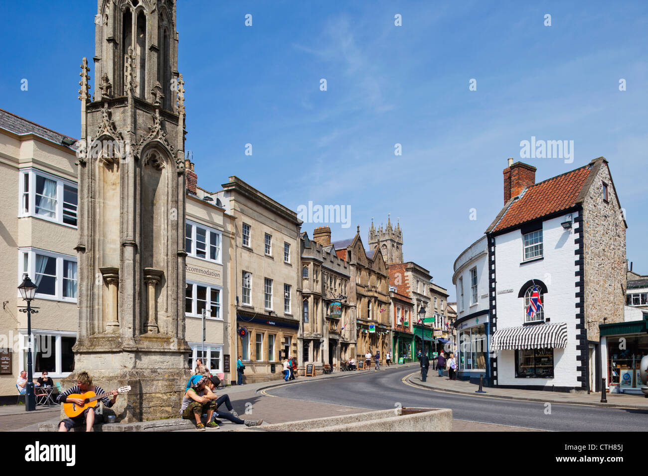 High Street Street Somerset England Stock Photos & High Street Street ...