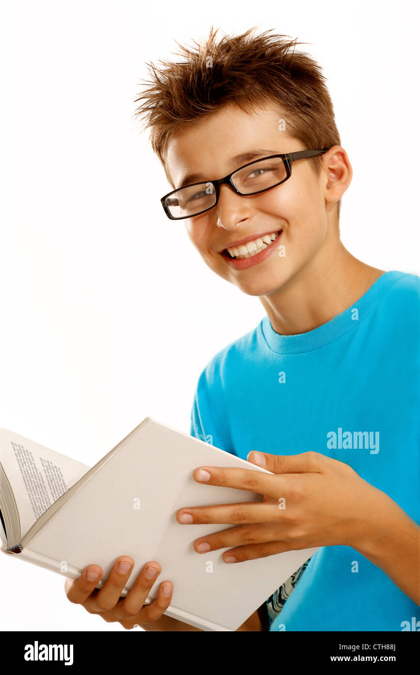schoolboy reading a book Stock Photo - Alamy schoolboy reading a book Stock Photo - Alamy