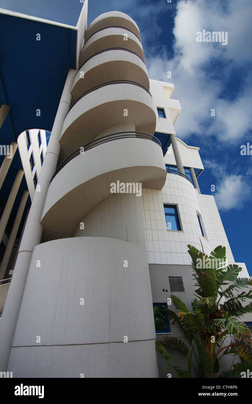modern architecture in a building with large curved areas Stock Photo ...