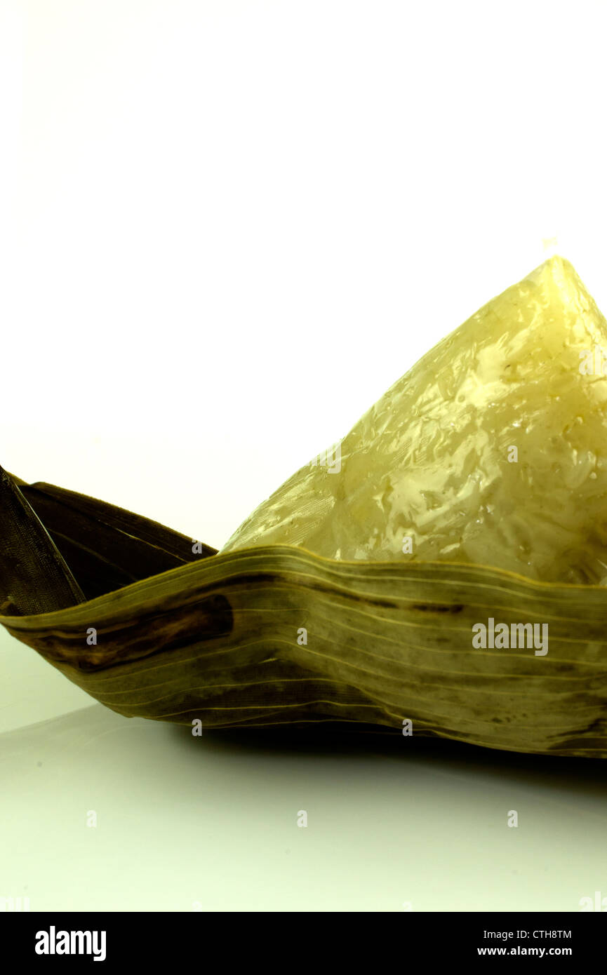 Side profile shot of a Rice Dumpling in isolated white background Stock ...