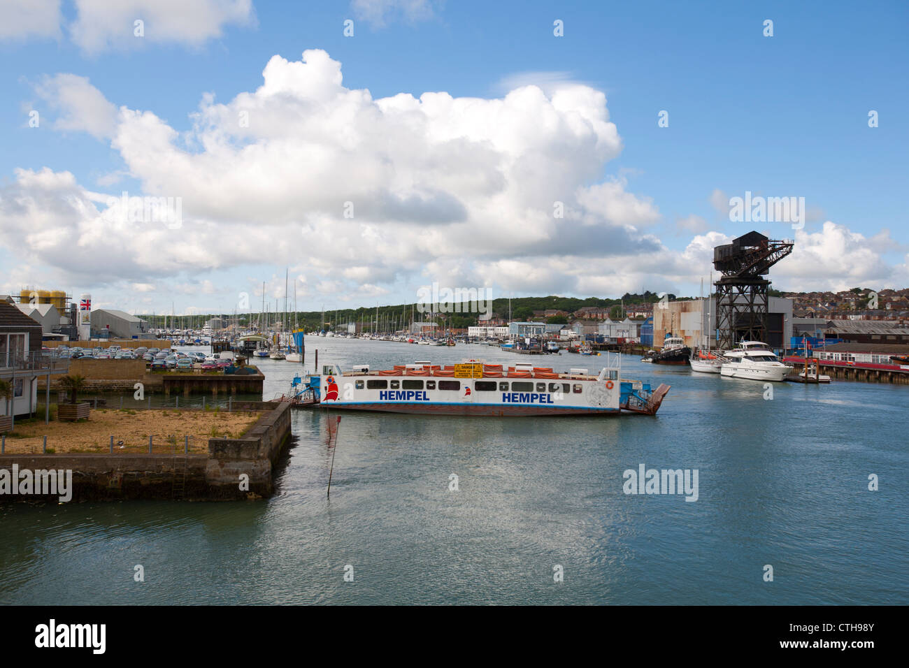 East Cowes Isle of Wight, "Floating Bridge, Crane, East Cowes Isle of ...
