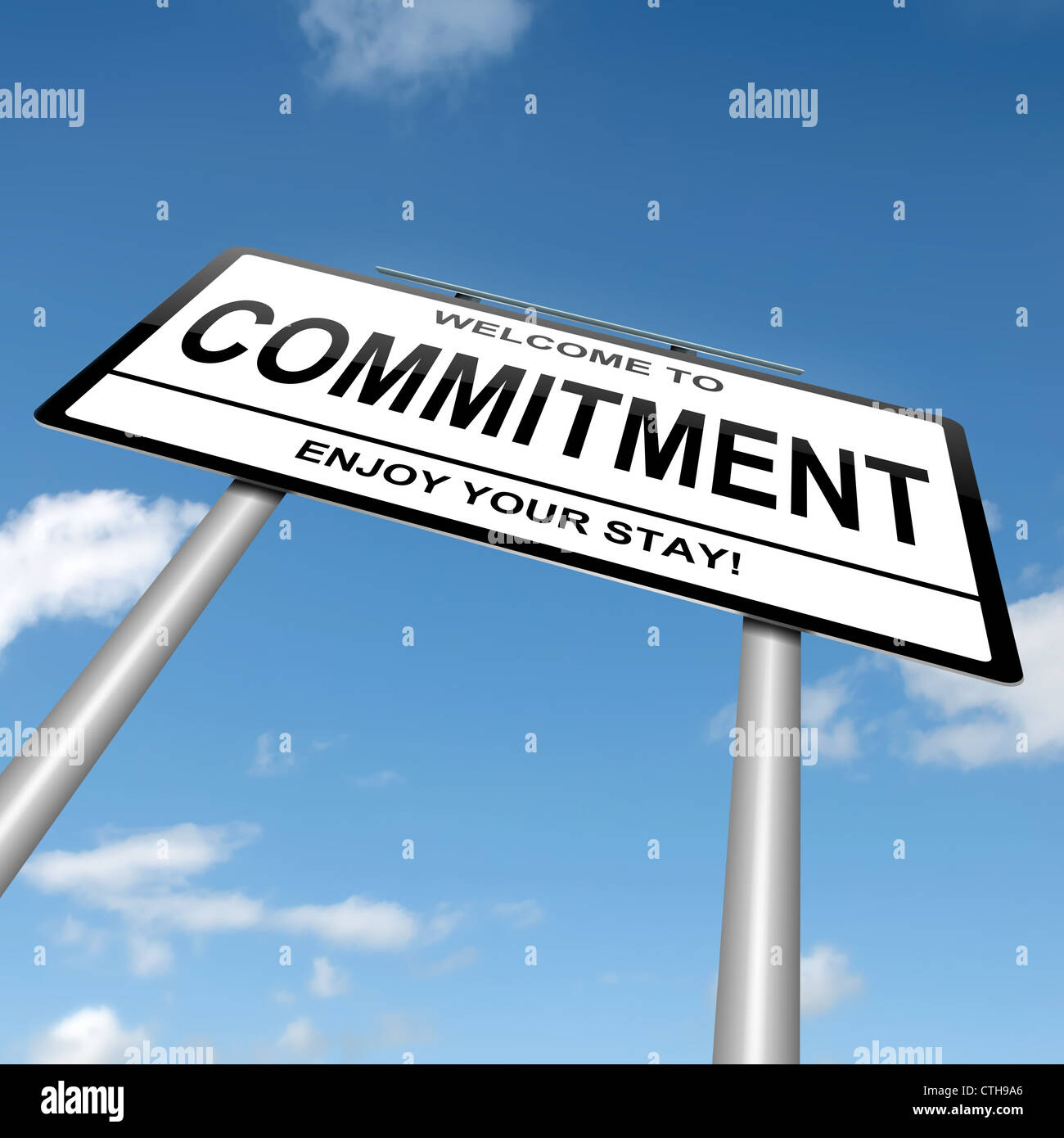 Commitment road sign hi-res stock photography and images - Alamy