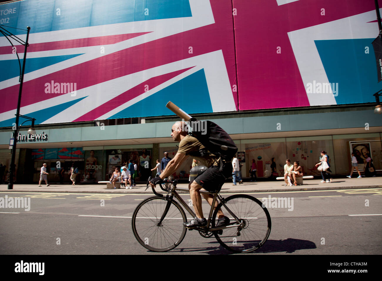 West End prepares for the Olympic 2012 Games with a giant Union Jack ...