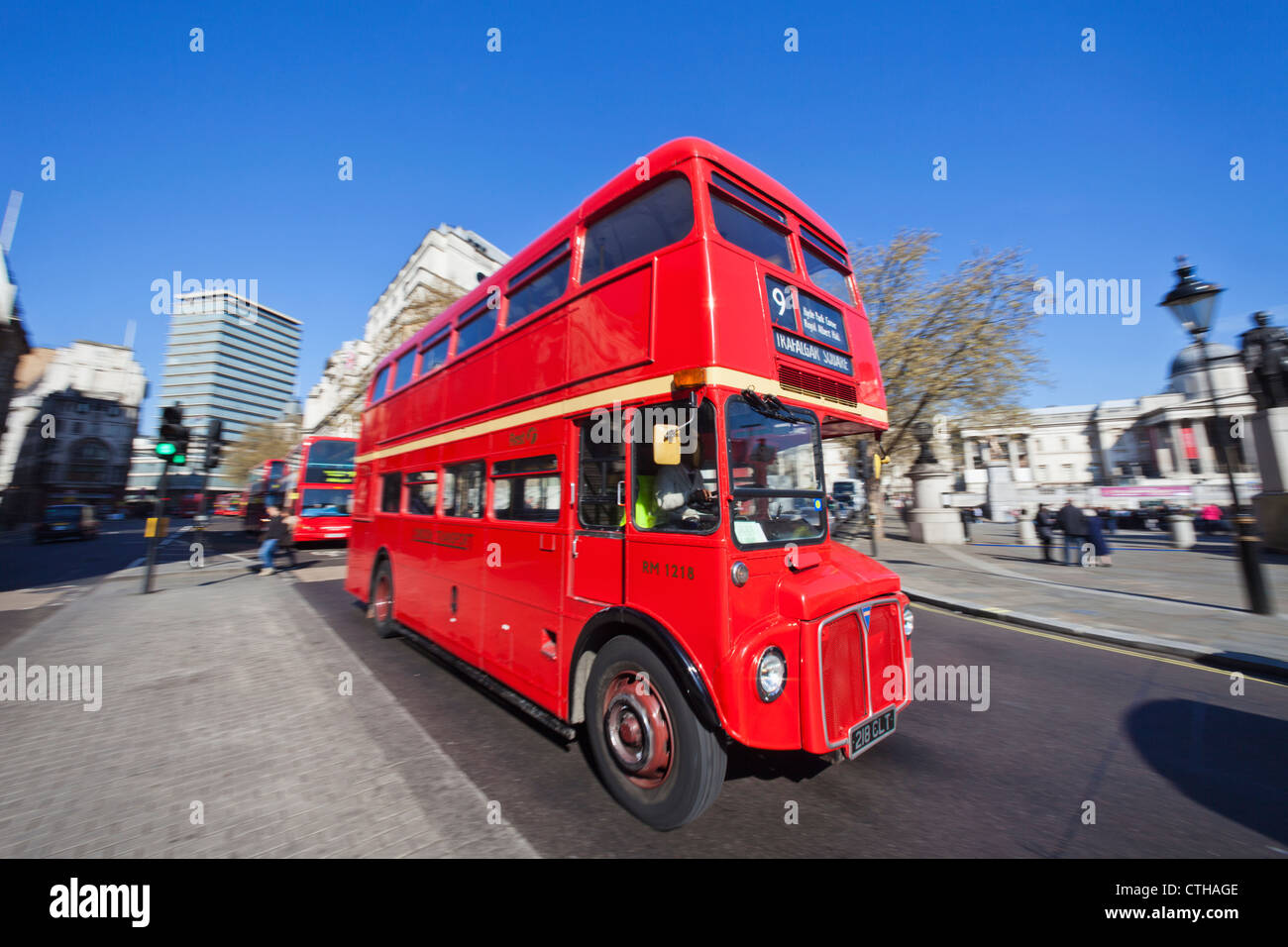 England, London, Double Decker Routemaster Bus Stock Photo - Alamy