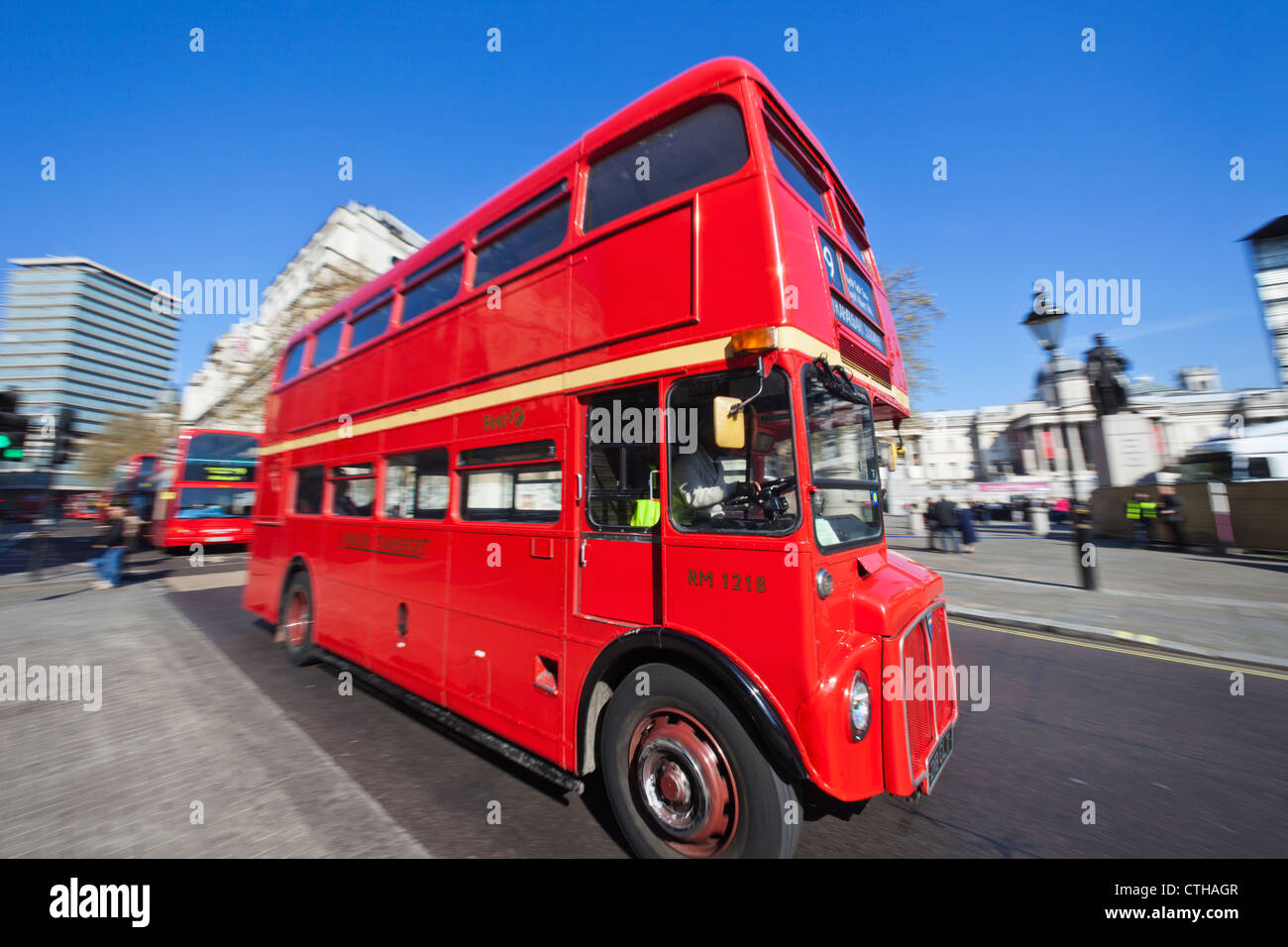 England, London, Double Decker Routemaster Bus Stock Photo - Alamy