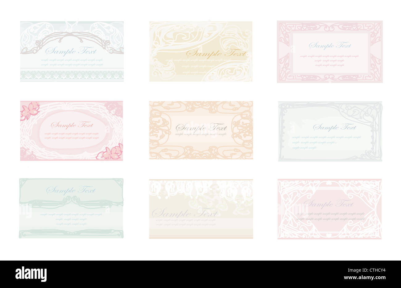 Set of various business cards Stock Photo - Alamy