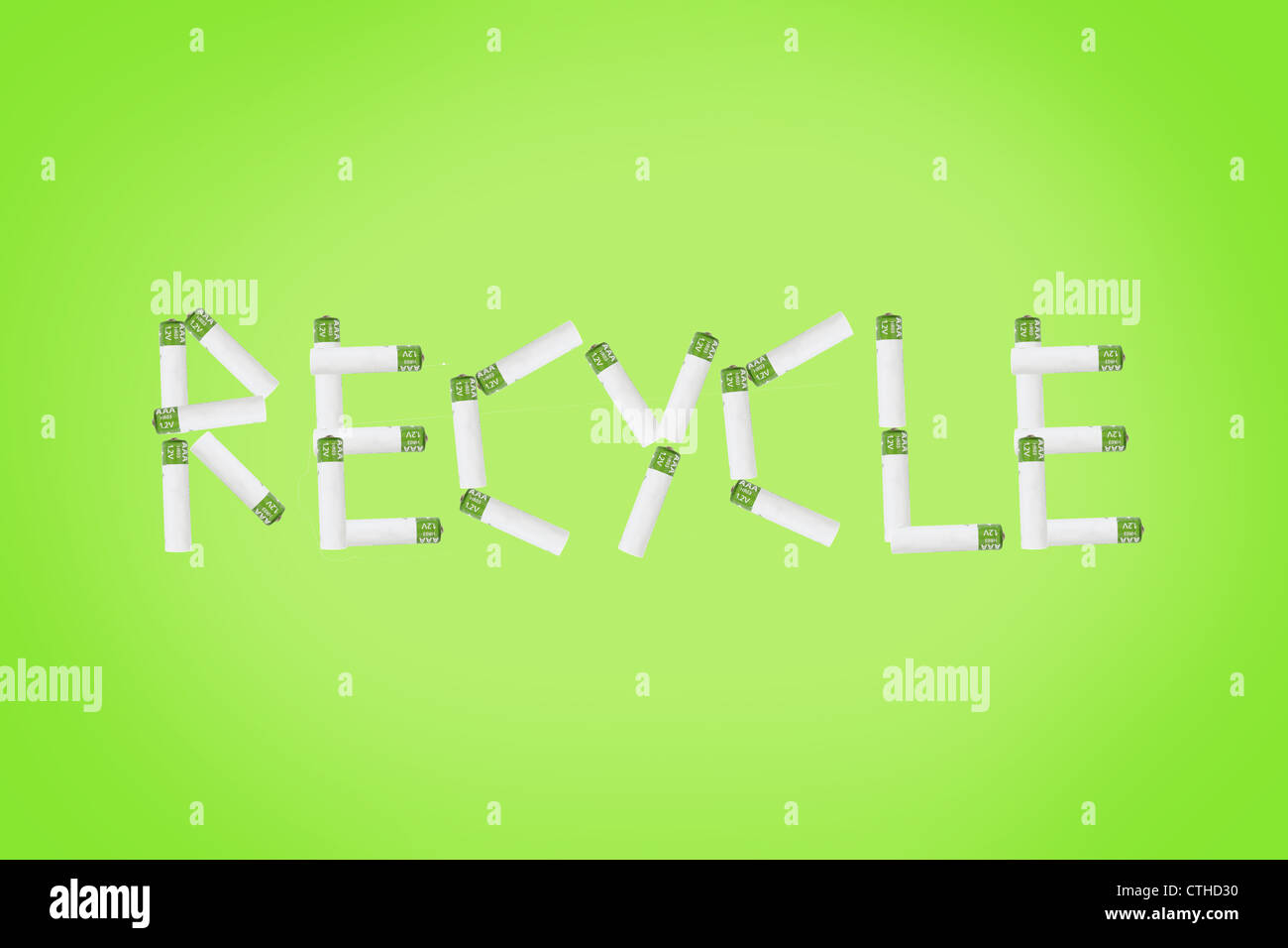 Green recycle symbol batteries hi-res stock photography and images - Alamy