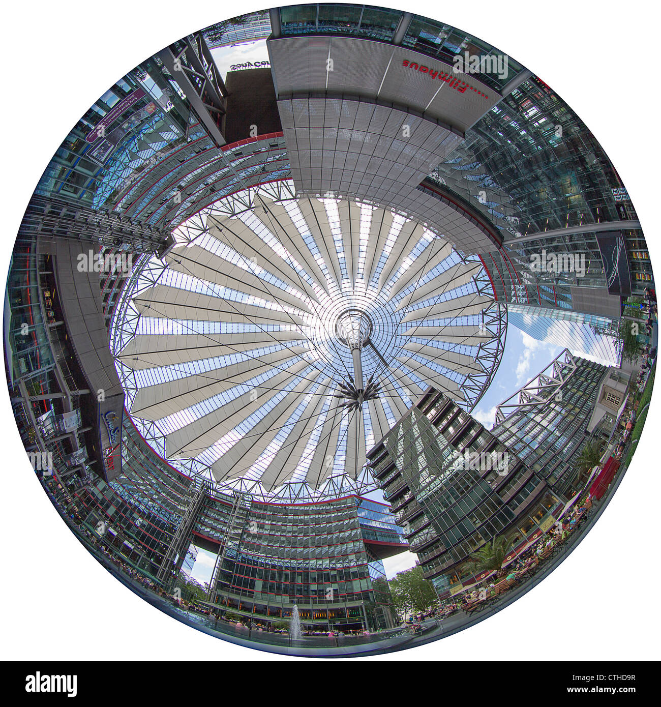 Sony Centre Berlin - 2000. Architects: Murphy & Jahn. Engineers: Arup Umbrella style bicycle ...