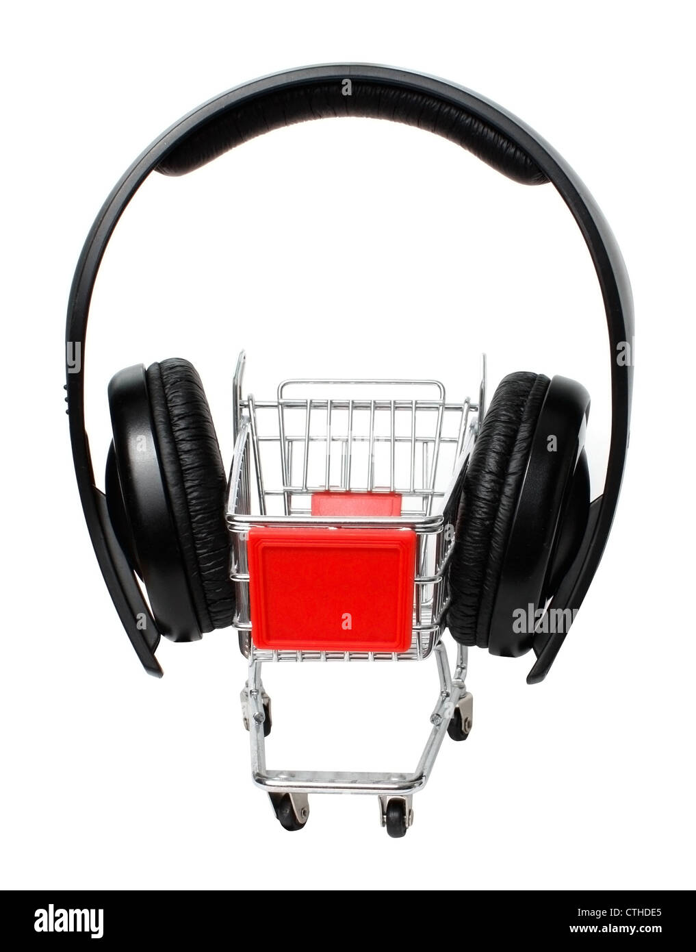 A miniature shopping trolley in studio Stock Photo - Alamy
