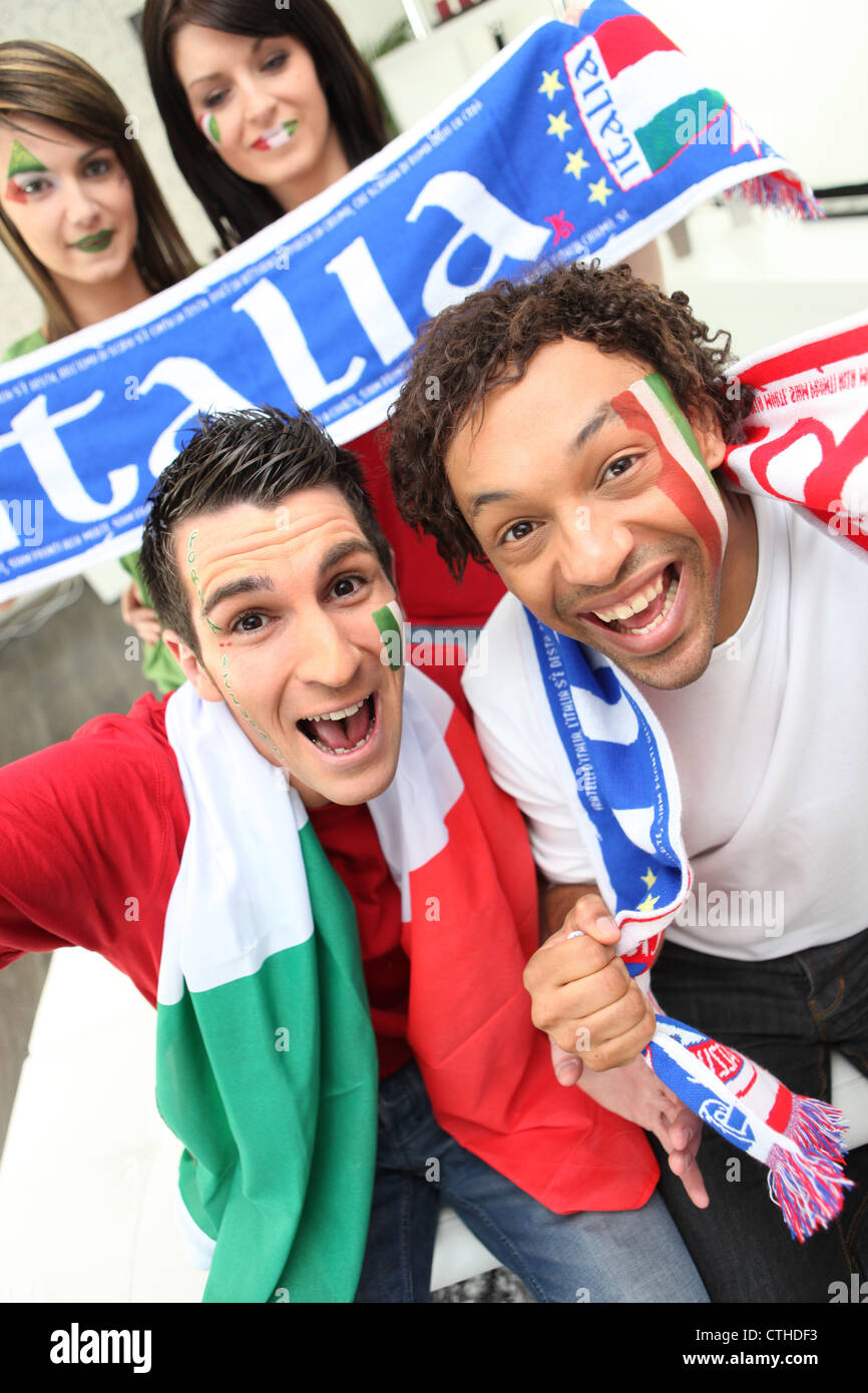 Group of Italian football supporters Stock Photo - Alamy Group of Italian football supporters Stock Photo - Alamy