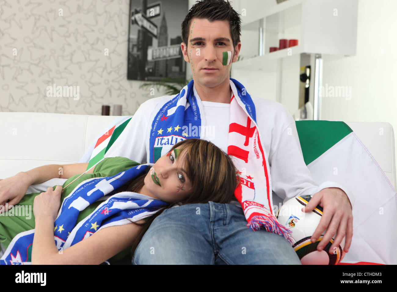 Young female sports fan italian hi-res stock photography and images - Alamy
