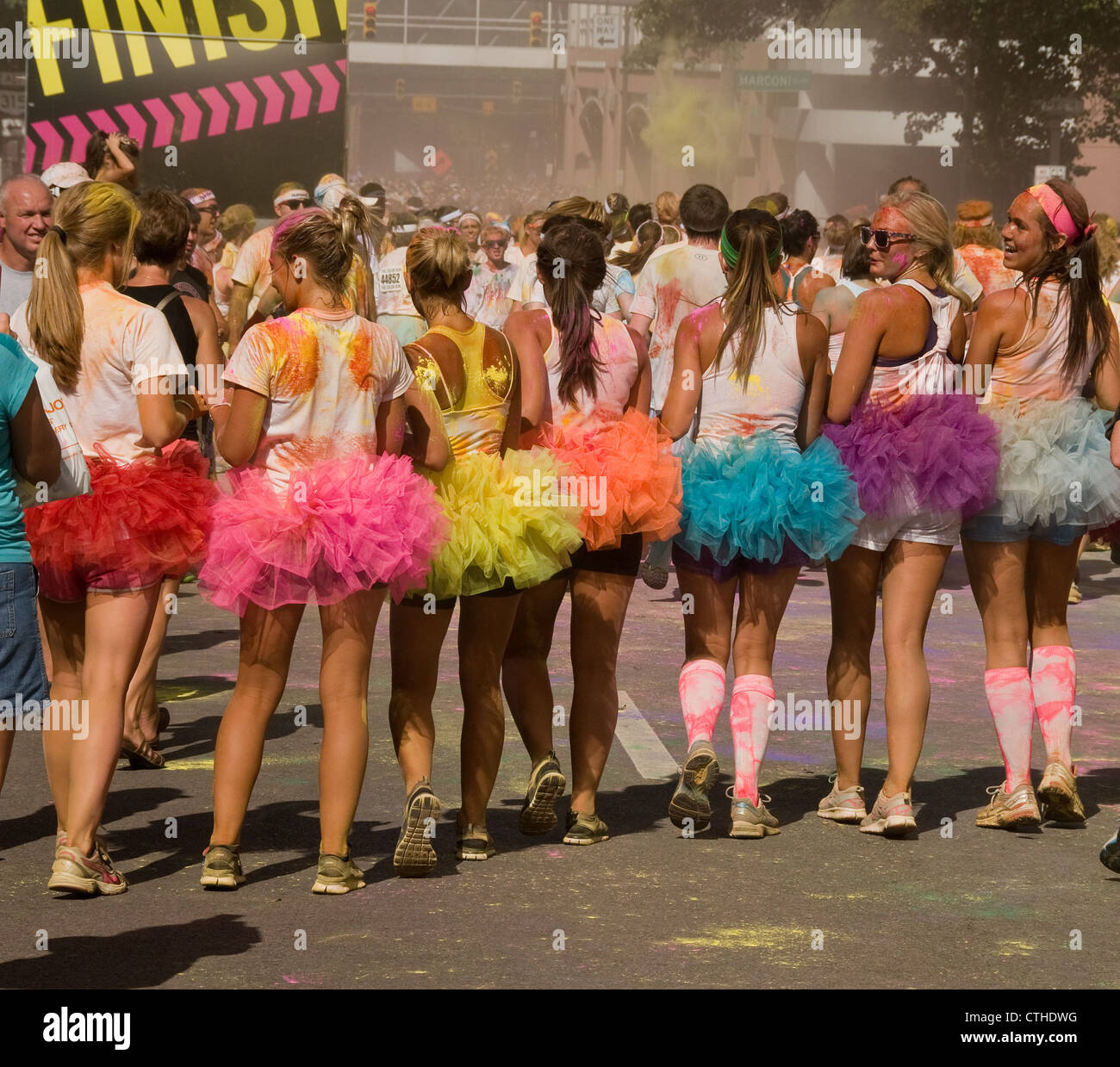 The color run, Columbus Ohio Stock Photo - Alamy