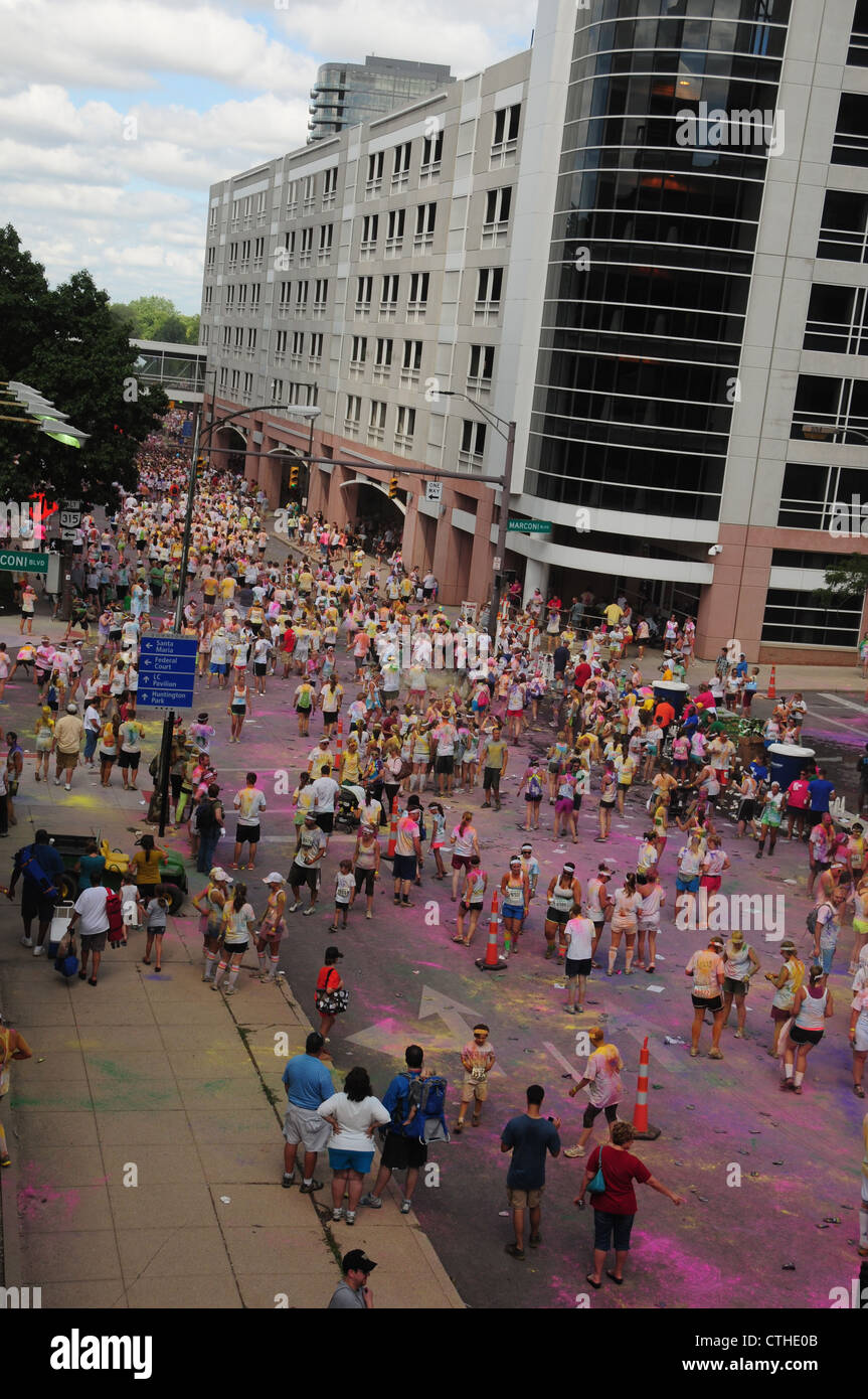 The color run, Columbus Ohio Stock Photo - Alamy
