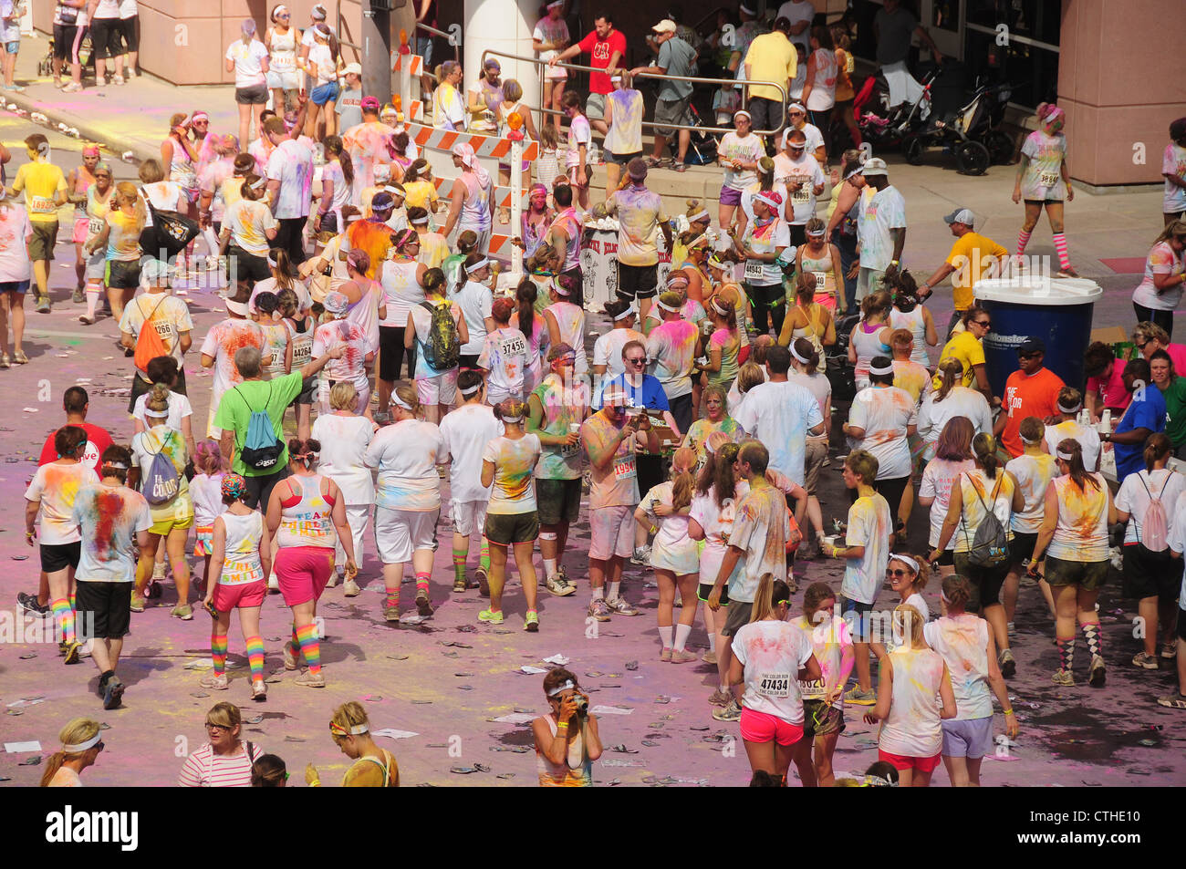 The color run, Columbus Ohio Stock Photo - Alamy