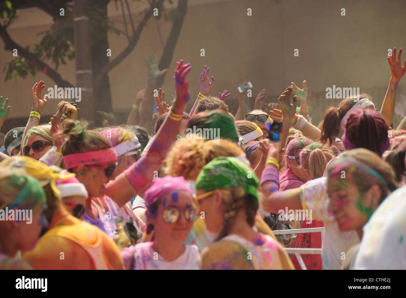 The color run, Columbus Ohio Stock Photo - Alamy