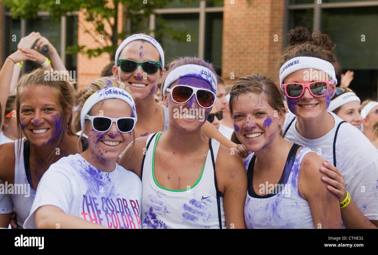 The color run, Columbus Ohio Stock Photo - Alamy
