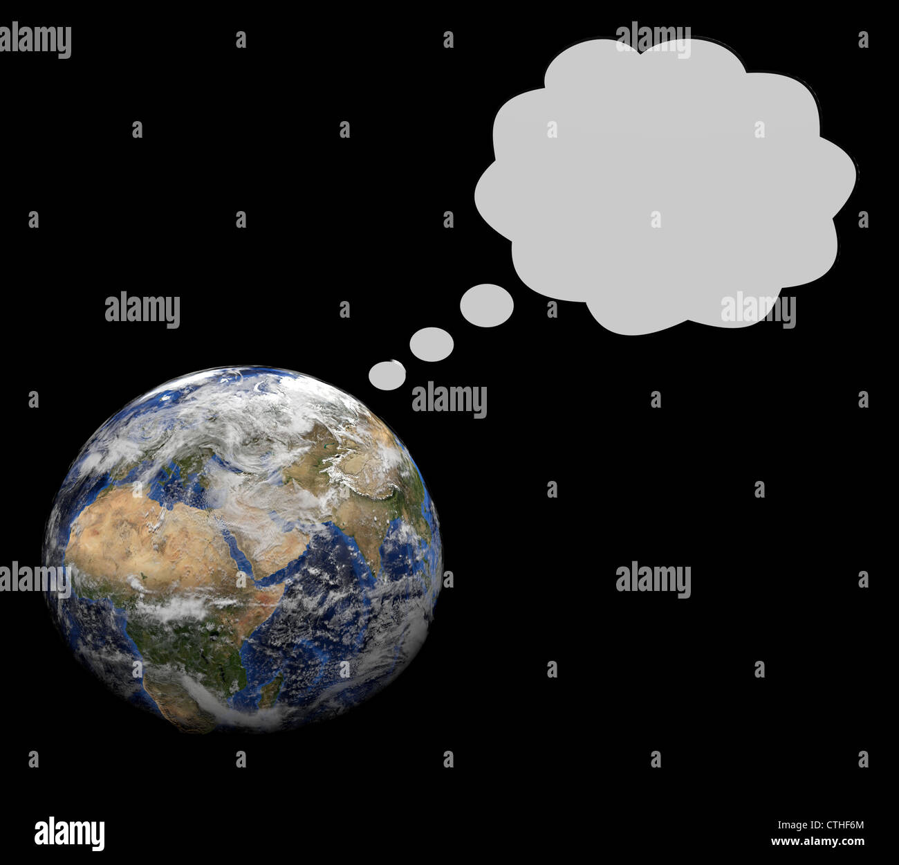 Thoughts of the Earth illustration Stock Photo - Alamy