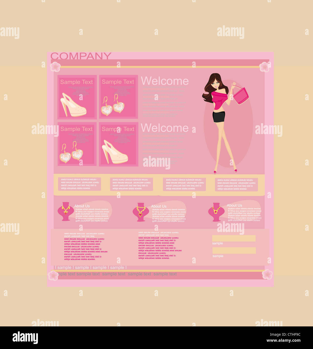 Fashion shopping Website template Stock Photo - Alamy