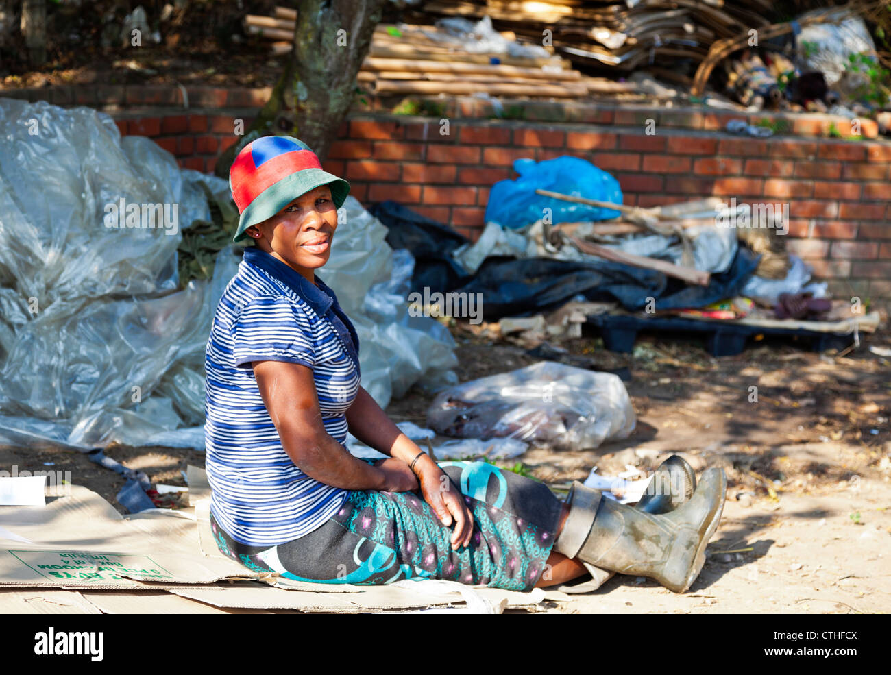 Adult african homeless woman on street hi-res stock photography and ...