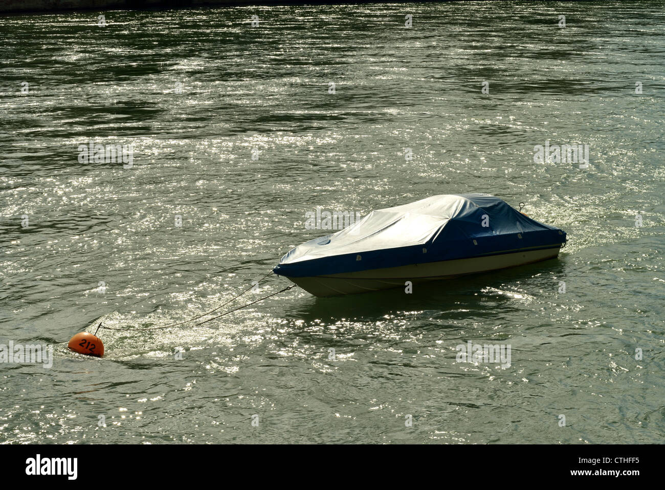 Boat on the river Rhine, Basel, Switzerland Stock Photo - Alamy