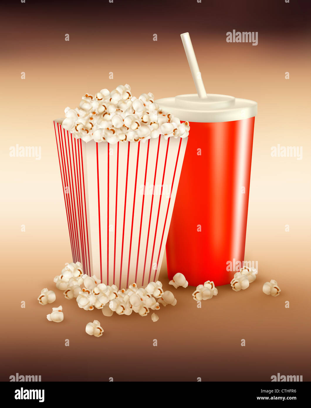 Popcorn and a drink Stock Photo - Alamy