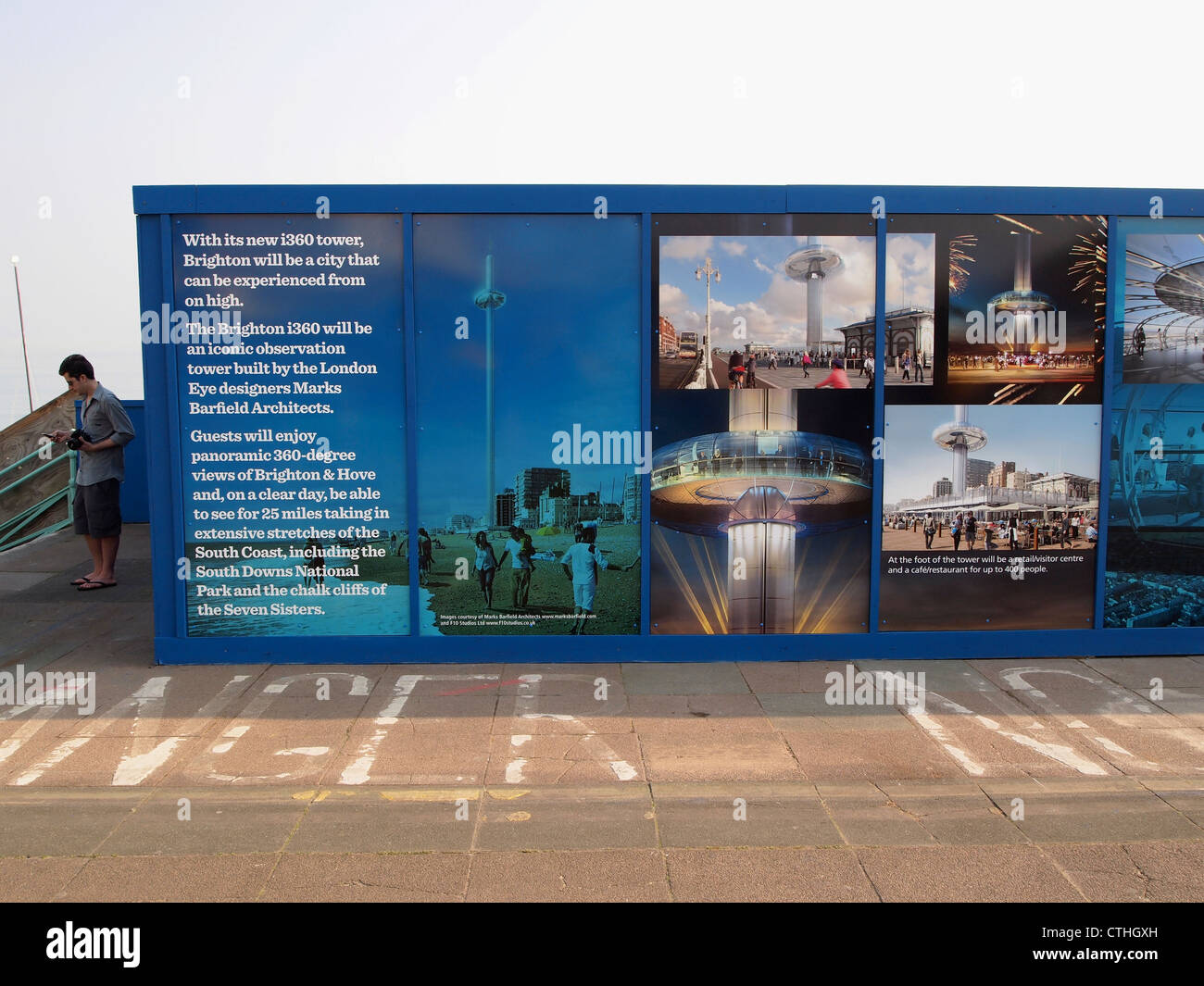 Construction site hoarding viewing hi-res stock photography and images ...