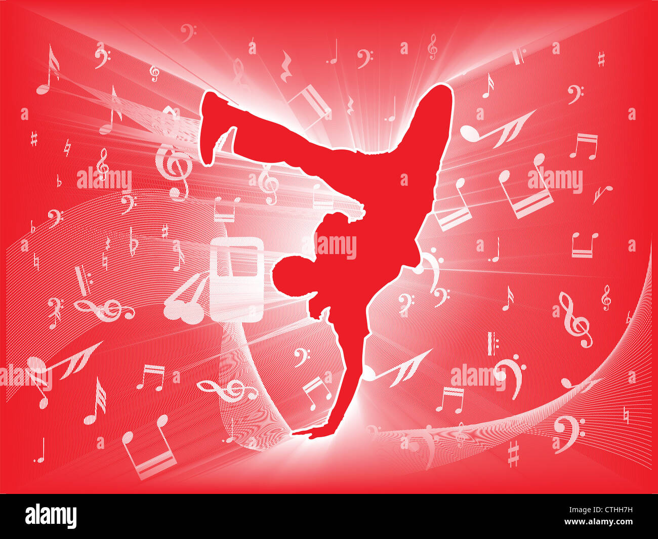 musical note dance around the body dancer Stock Photo - Alamy