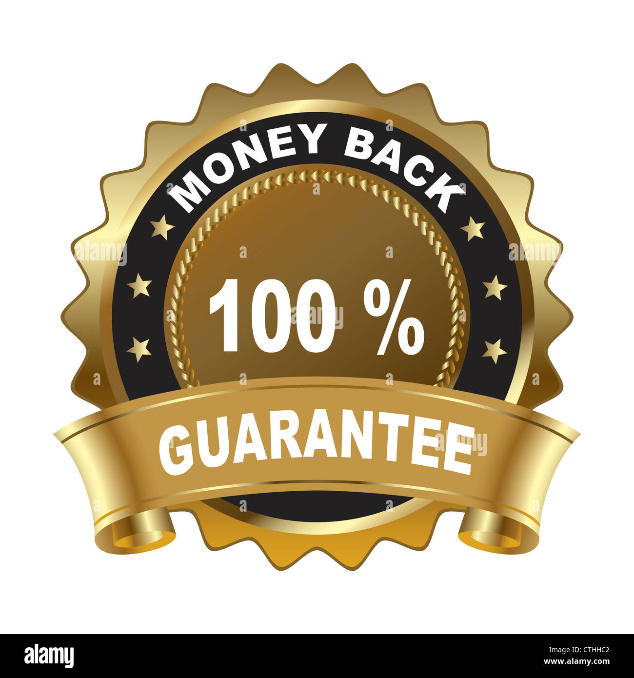 golden guarantee money back Stock Photo - Alamy