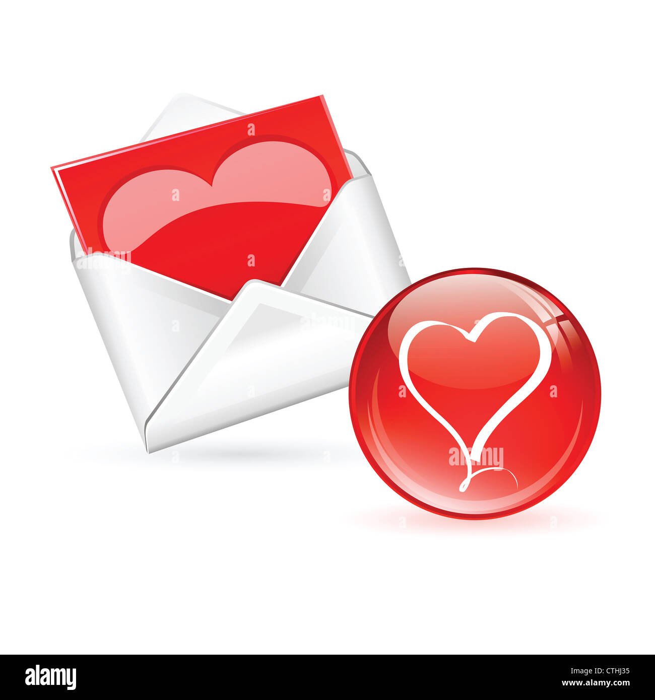 isolated e-mail, email, envelope, love,icon Stock Photo - Alamy