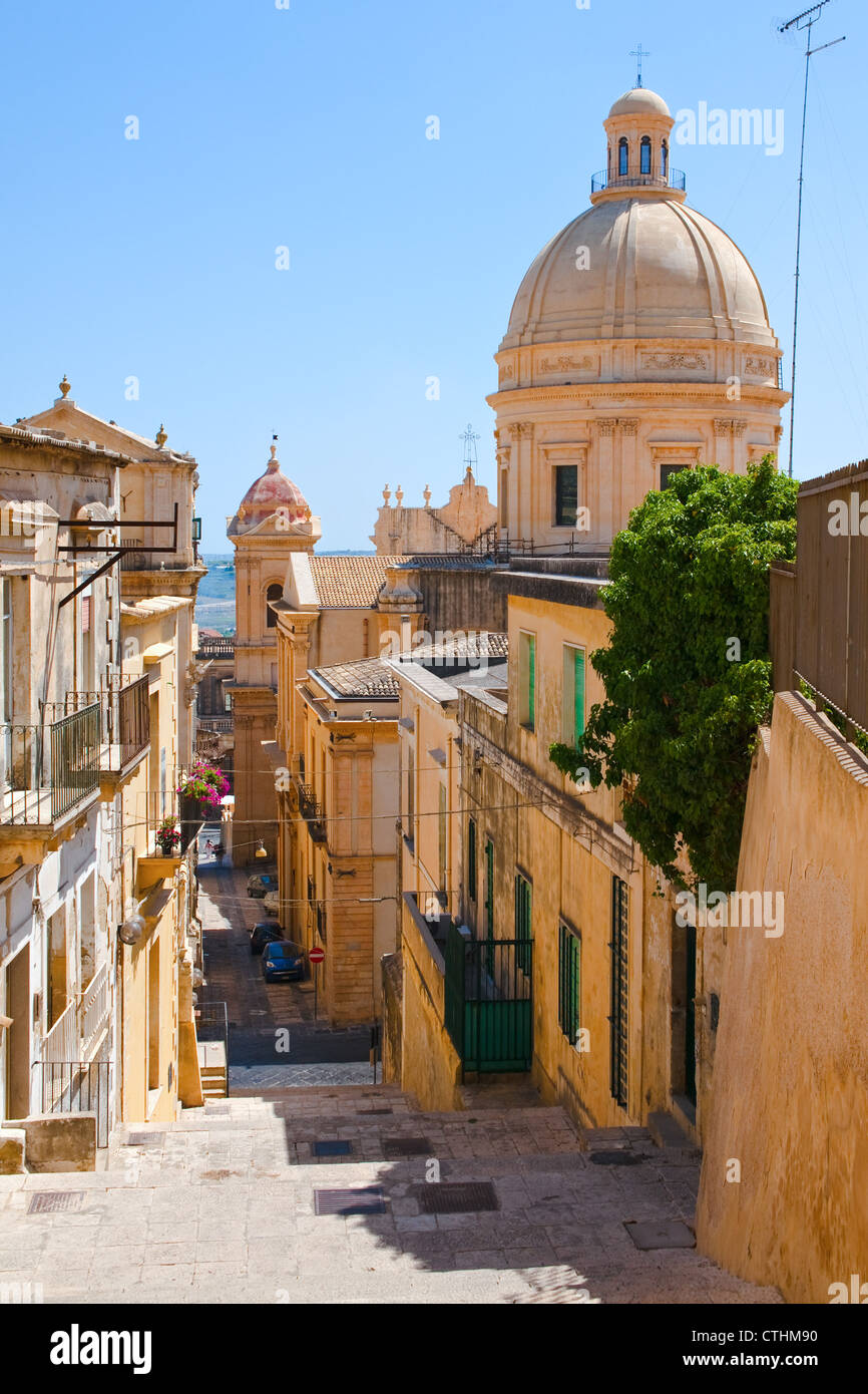 stairway in Noto - baroque style town in Sicily Stock Photo - Alamy