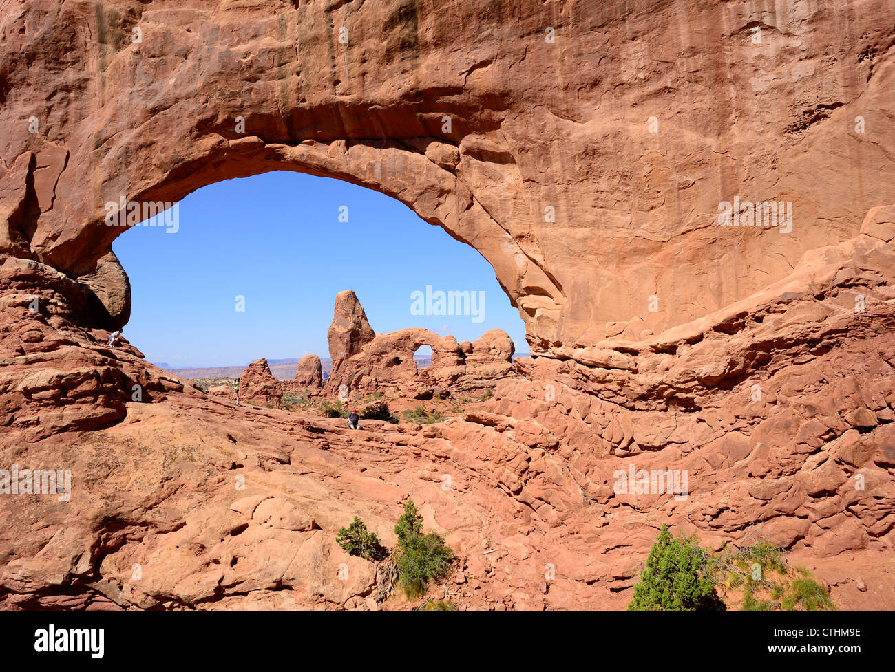Turret Arch through North Window, Arches National Park, near Moab, Utah ...